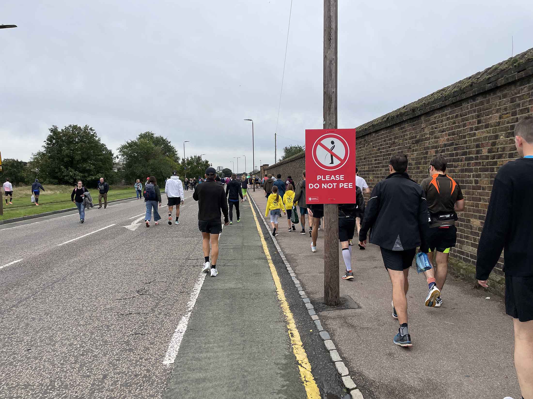 London marathon route information including elevation